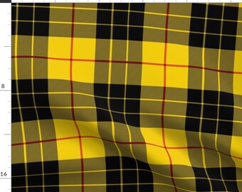 Yellow Plaid Fabric | Etsy