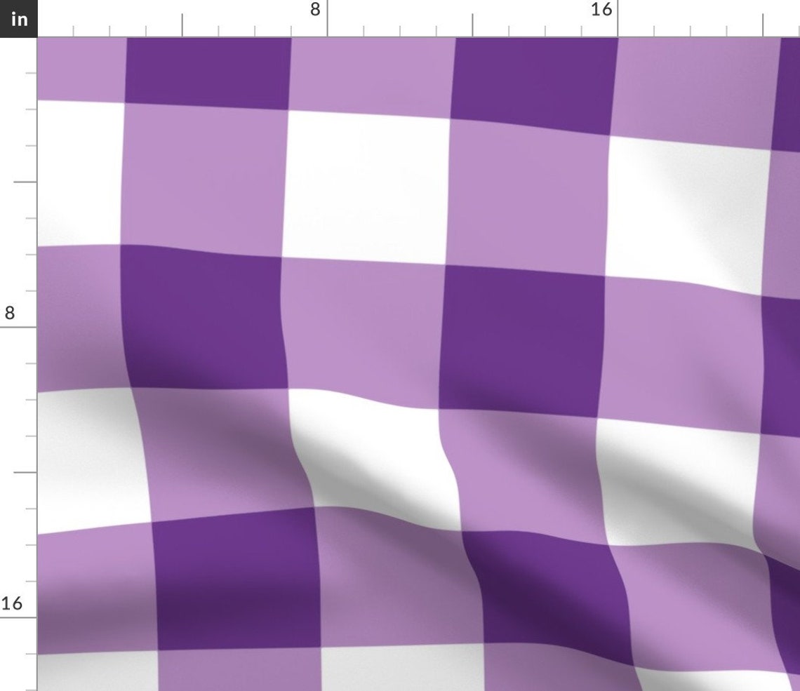 Purplebuffalo Plaid Fabric Buffalo Check in Purple by - Etsy