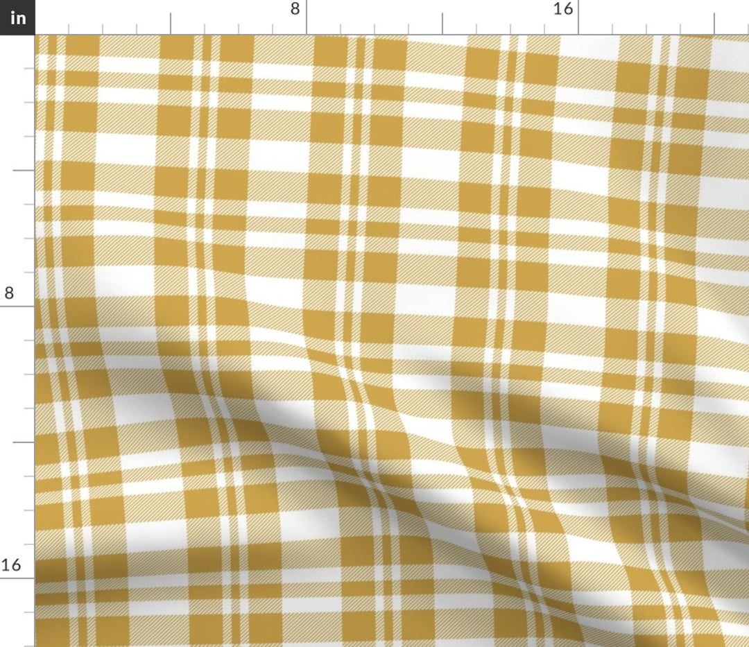 Yellow Plaid Fabric Hygge Plaid by Selmacardoso Farmhouse - Etsy