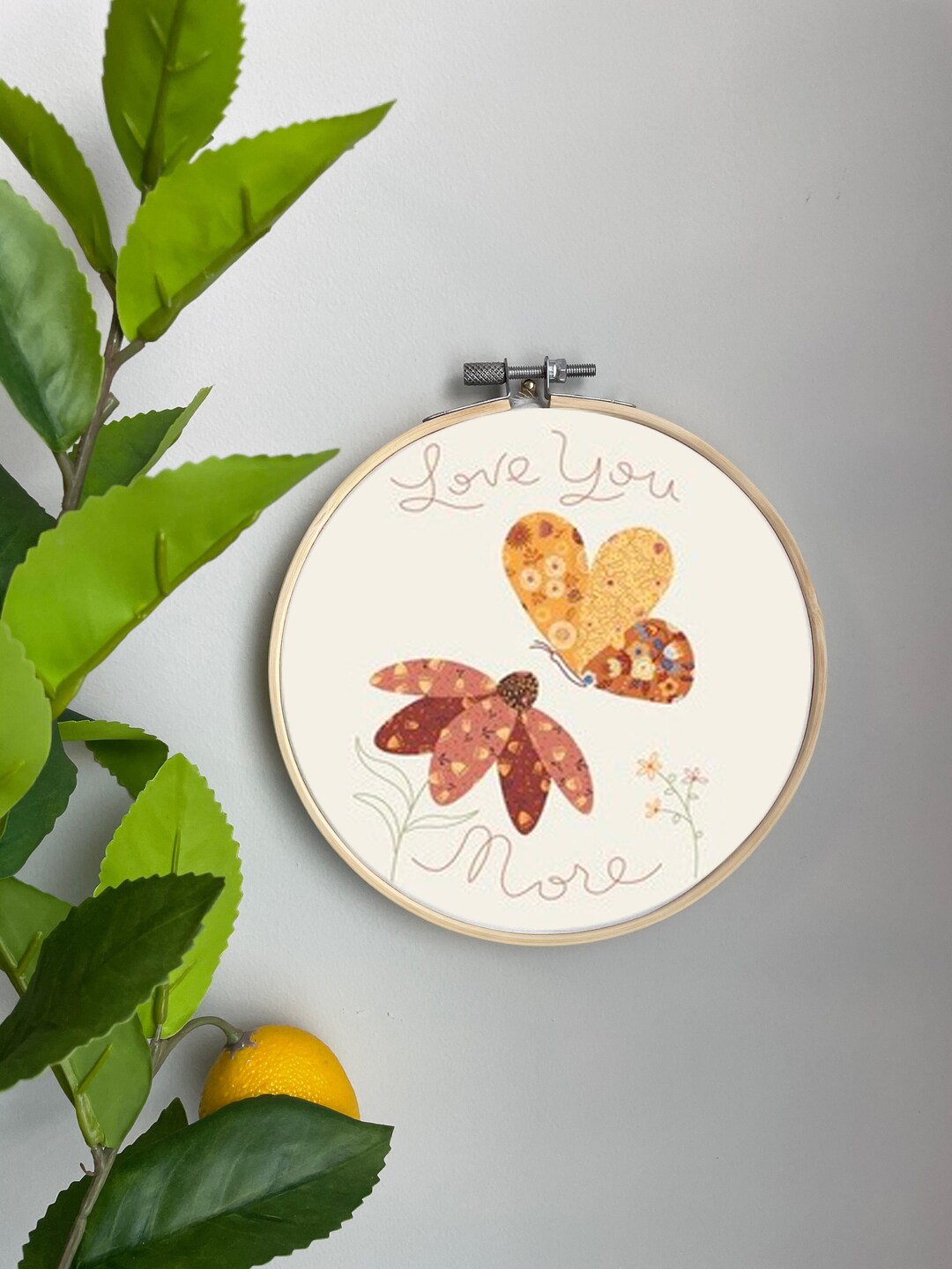 Love Embroidery Template on Cotton - Love You More by Gartmanstudio ...