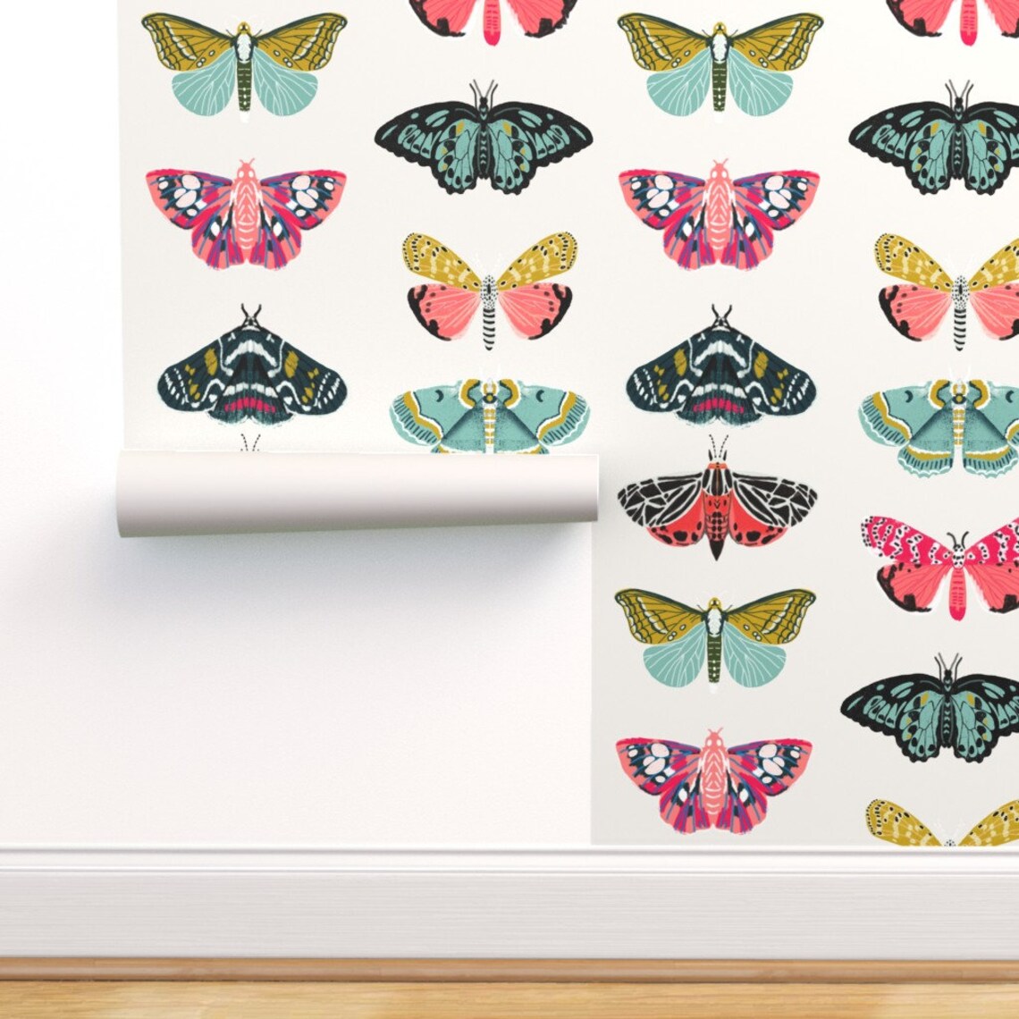 Moth Wallpaper Moths // Butterflies Moth Design by Andrea - Etsy
