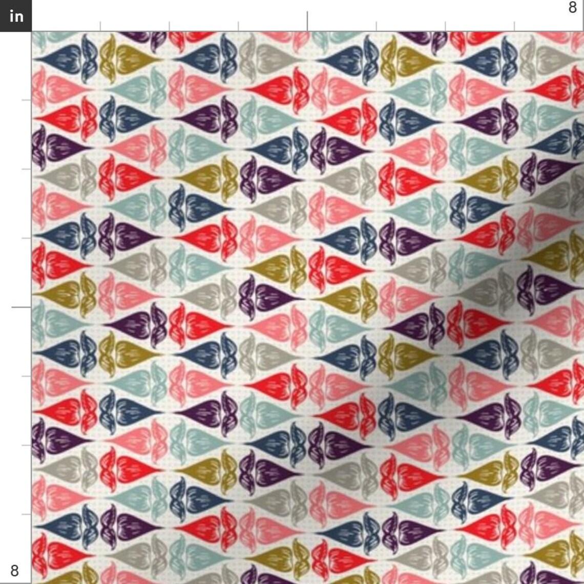 Mustaches and Beards Fabric - Love A Colorful Beard by Mag-o - Rainbow ...