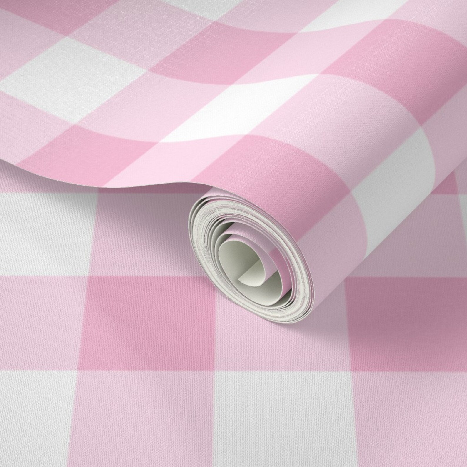 Pink Gingham Wallpaper Buffalo Check in Pink by Domesticate - Etsy
