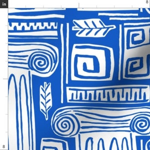 Greek Fabric Iconic Greek Pattern by Statement Goods Greek Columns ...