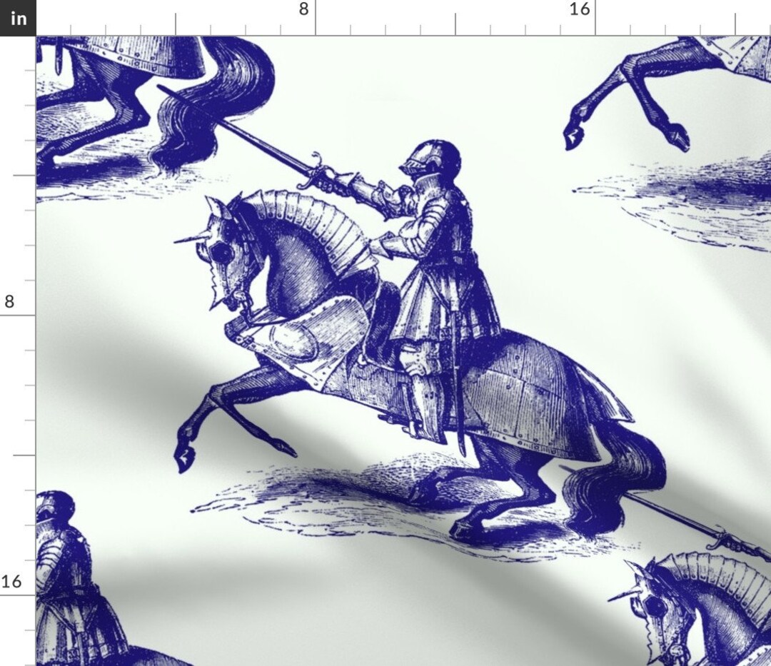 Knights Fabric Knights of Broadway by Peacoquettedesigns Blue Antique ...