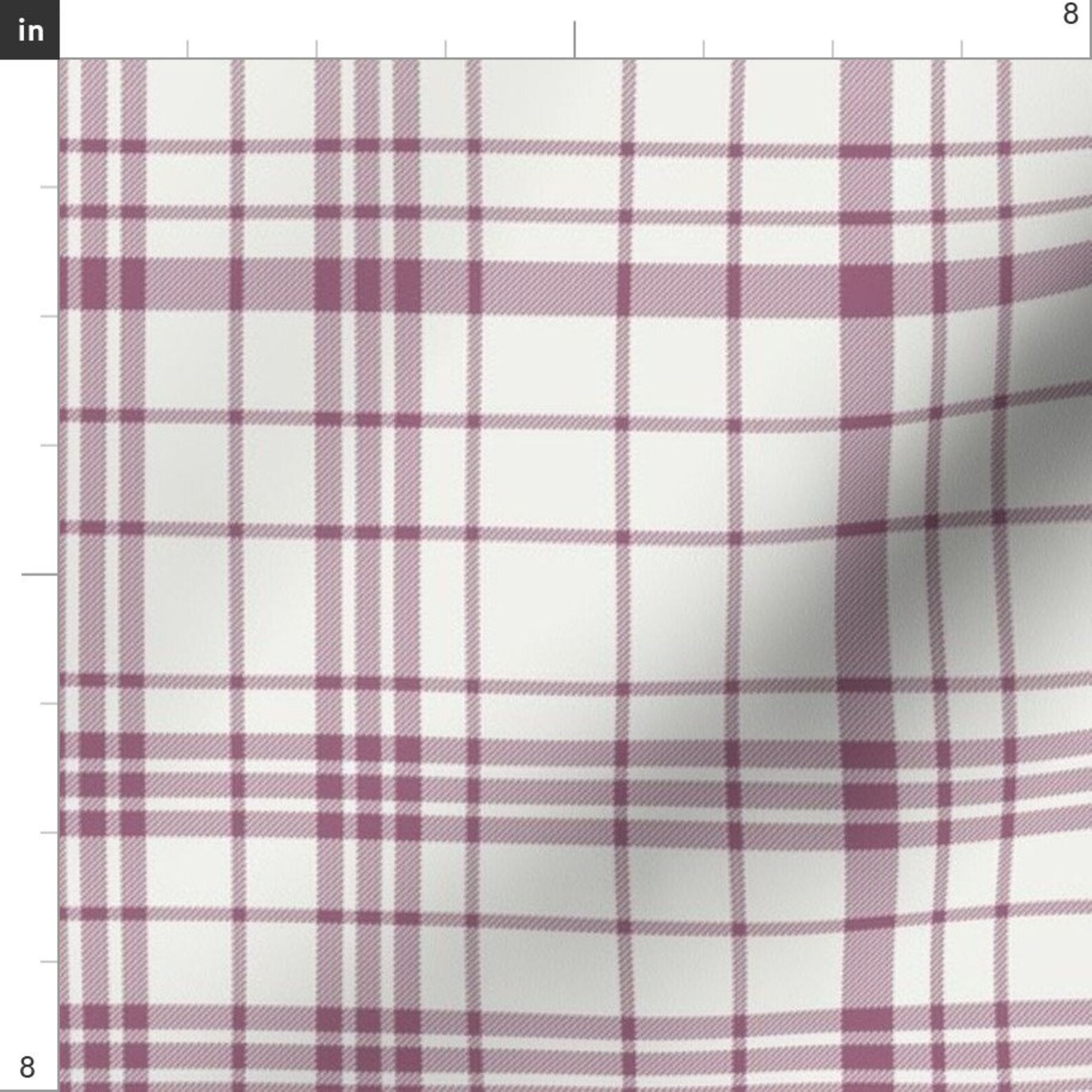 Mauve Purple Plaid Fabric Deep Mauve Plaid Check Fabric by - Etsy