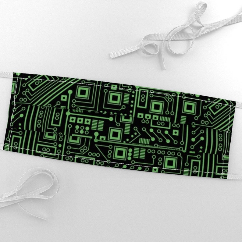 Memory Board Fabric Evil Robo Circuits by Robyriker - Etsy