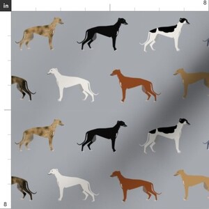 Greyhound Fabric Greyhounds Pattern Grey Multi Colored Coats - Etsy
