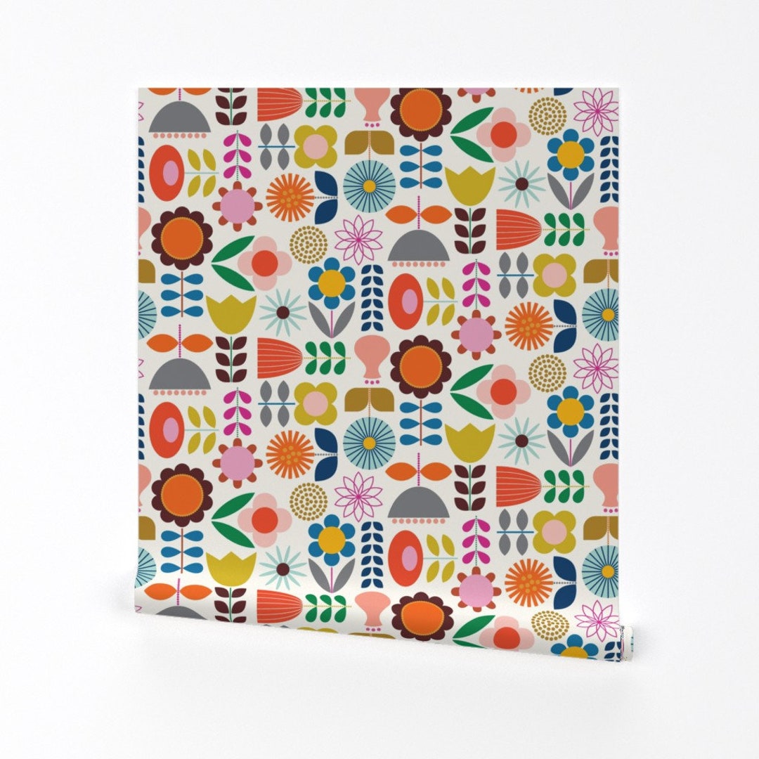 Scandinavian Floral Wallpaper Mod Scandinavian Garden by Katerhees ...