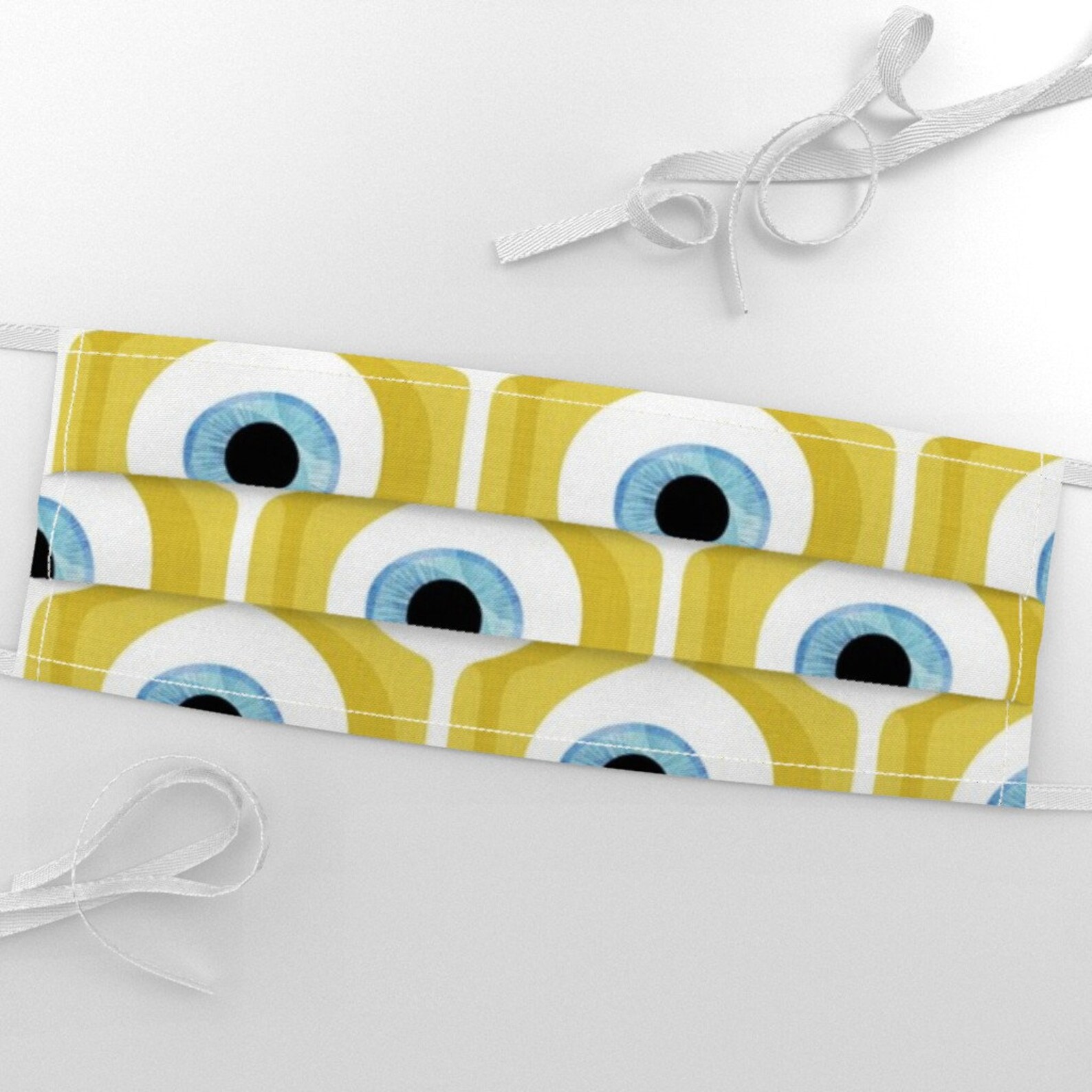 Eye Fabric Eye Pod Yellow by Spellstone Evil Eye Blue | Etsy