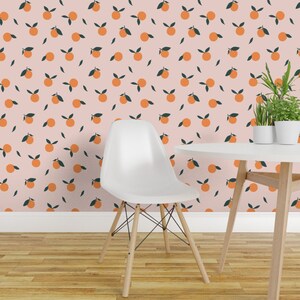 Clementine Wallpaper Clementine by Kimsa Pink Orange Citrus Fruit ...