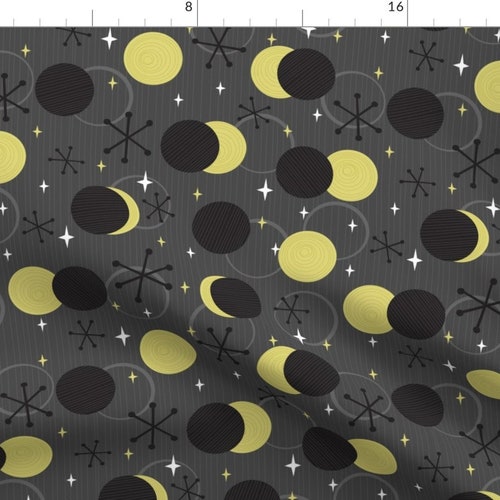 Solar Lunar Eclipse Fabric Eclipse Century by Robyriker - Etsy