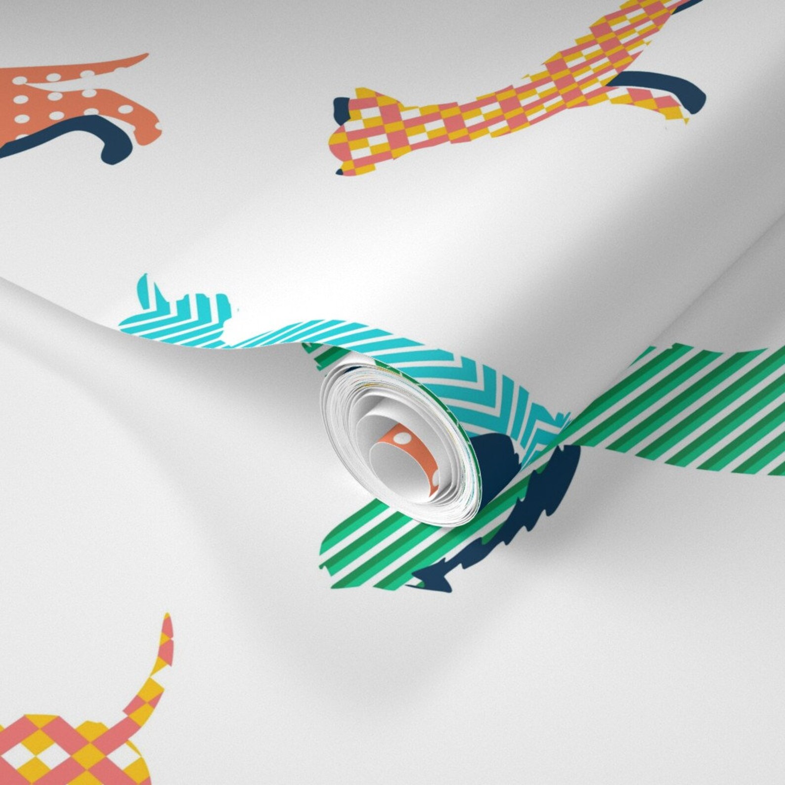 Dog Wallpaper Patterned Dogs Vibrant Big by Ewa Brzozowska - Etsy