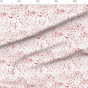 Spooky Blood Fabric - Blood Splatter by Xoxotique - Spooky Blood ...