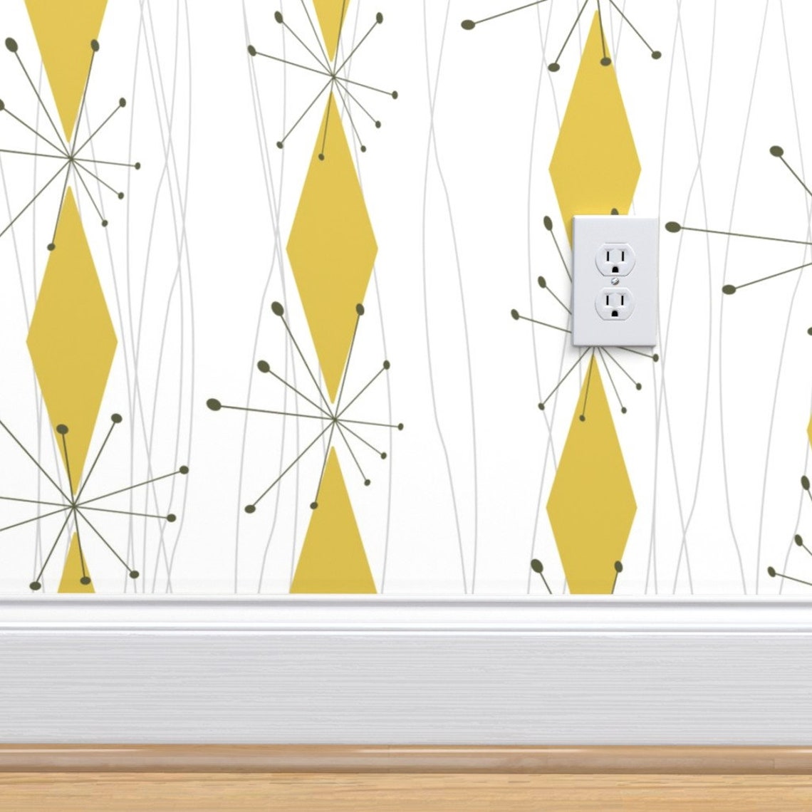 Atomic Wallpaper 60s by Themadcraftduckie Atomic Geo - Etsy