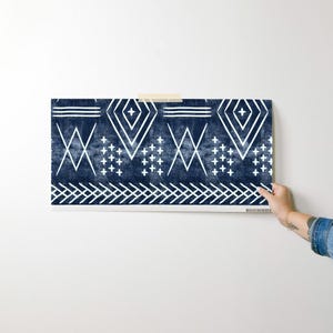 Boho Wallpaper - Vintage Moroccan Blue by Littlearrowdesign - Bohemian ...