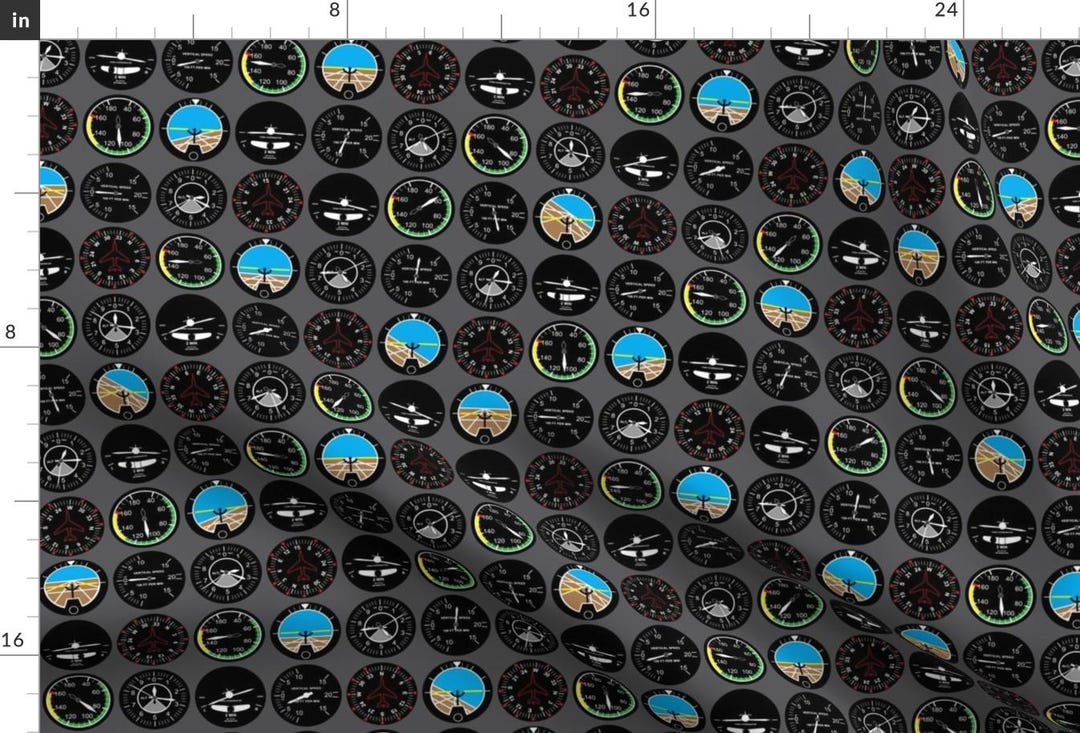 Gray Aviation Fabric - Flight Deck by Robyriker - Aviation Nursery ...