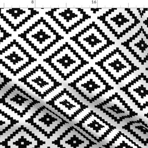 Aztec Fabric Aztec / Black Custom Fabric by Little Arrow Design Aztec ...
