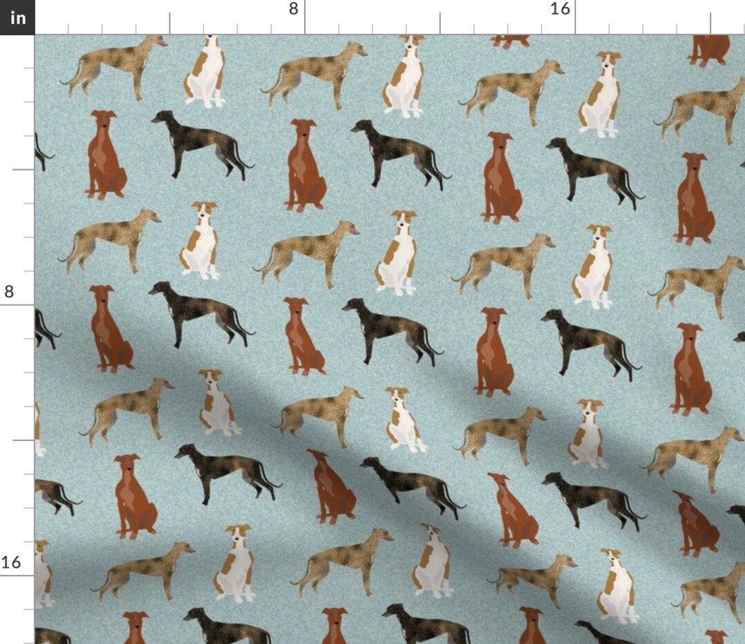 Greyhound Fabric Greyhound Pet Quilt B Coordinate Nursery - Etsy