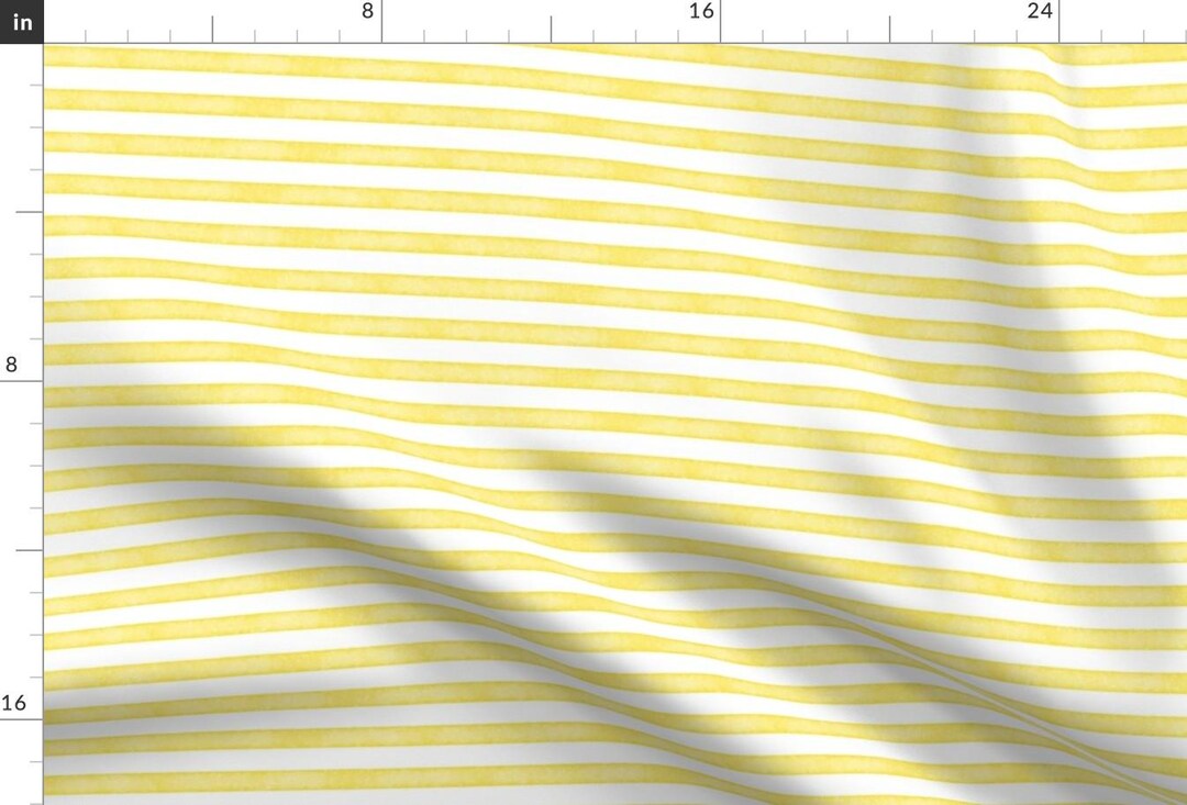 Yellow Stripes Fabric - Salted Watercolor Stripes Yellow by Ivieclothco ...