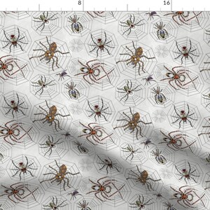 Spider Web Fabric Spiders Galore by Mag-o Halloween Insect Bug Creepy ...