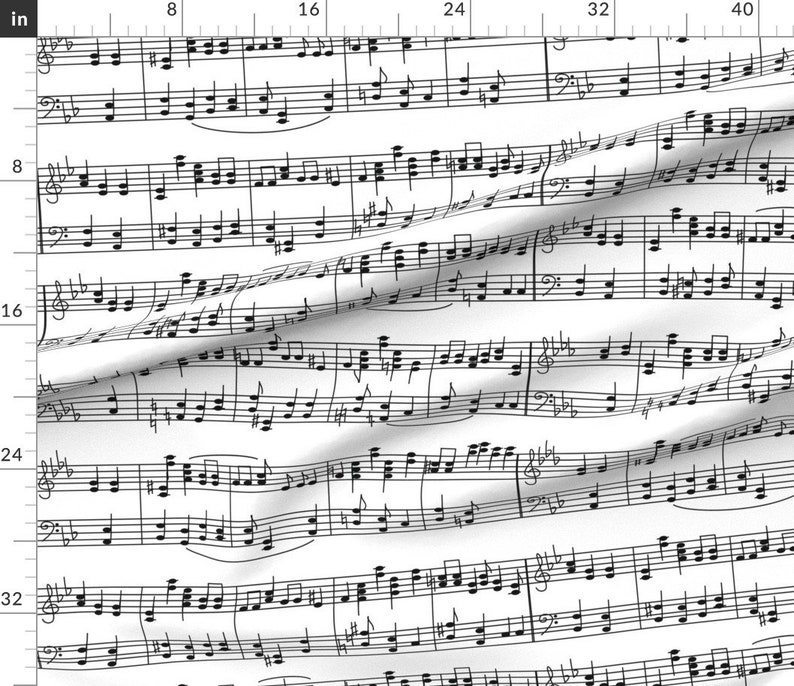 Large Scale Music Notes Fabric Large Scale Sheet Music by - Etsy