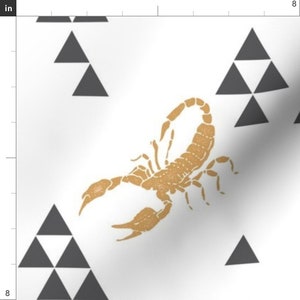 Scorpion Fabric Geometric Scorpion in Gold by Bella Modiste Desert ...