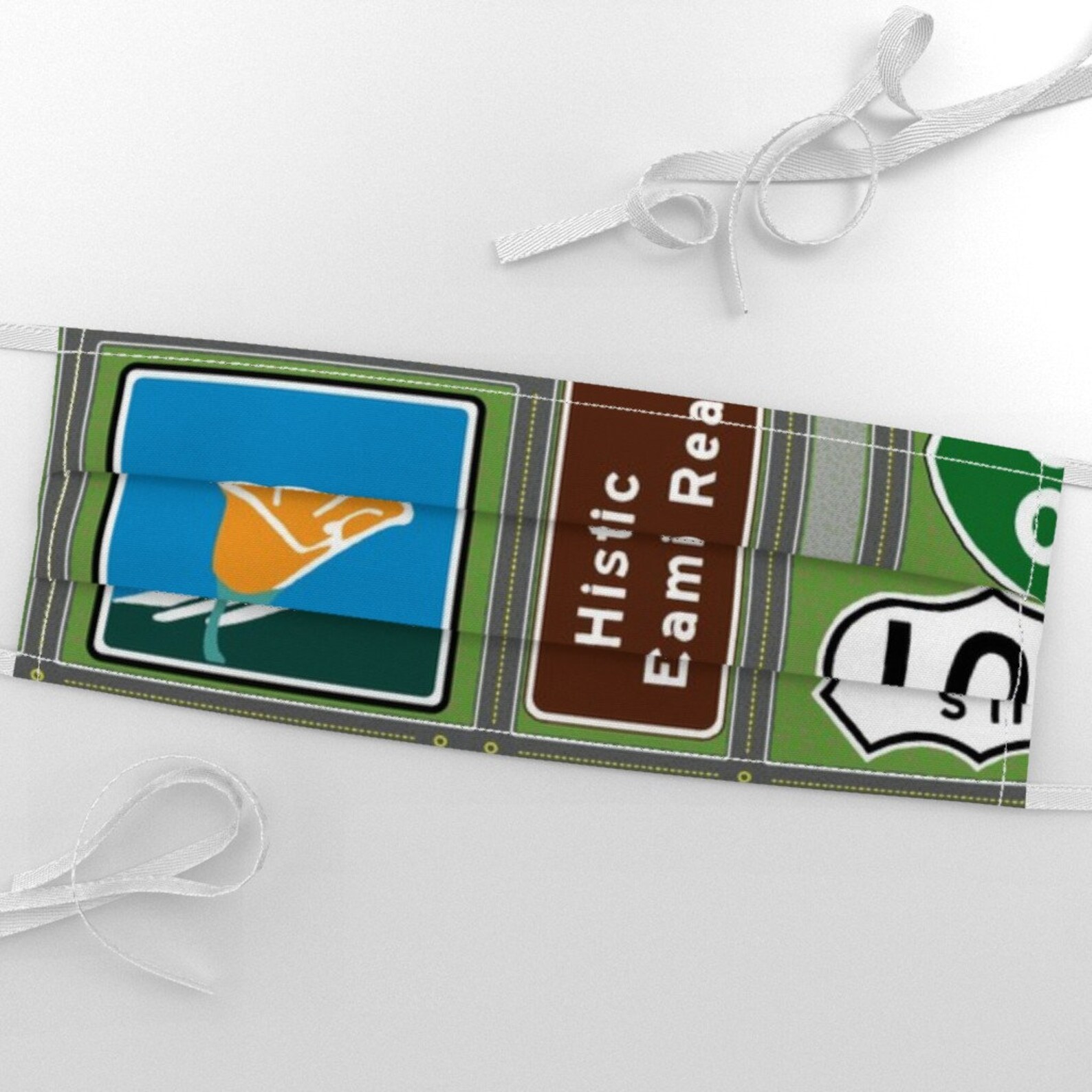 Highways Fabric California Road Signs Patchwork by | Etsy