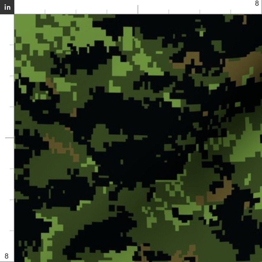 Camo Fabric by Ricraynor Canadian Pattern Camouflage Night - Etsy