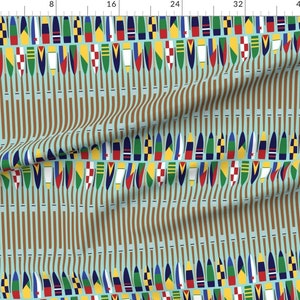 Rowing Fabric Rowing Oars Aqua by Colour Angel by Kv Sport River ...