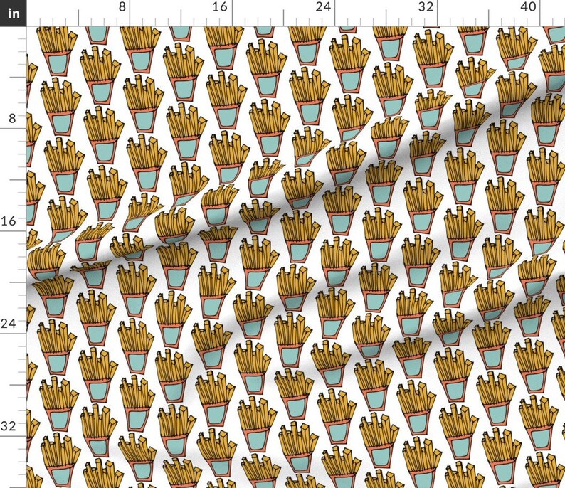 French Fry Fabric French Fry's by Bruxamagica French - Etsy