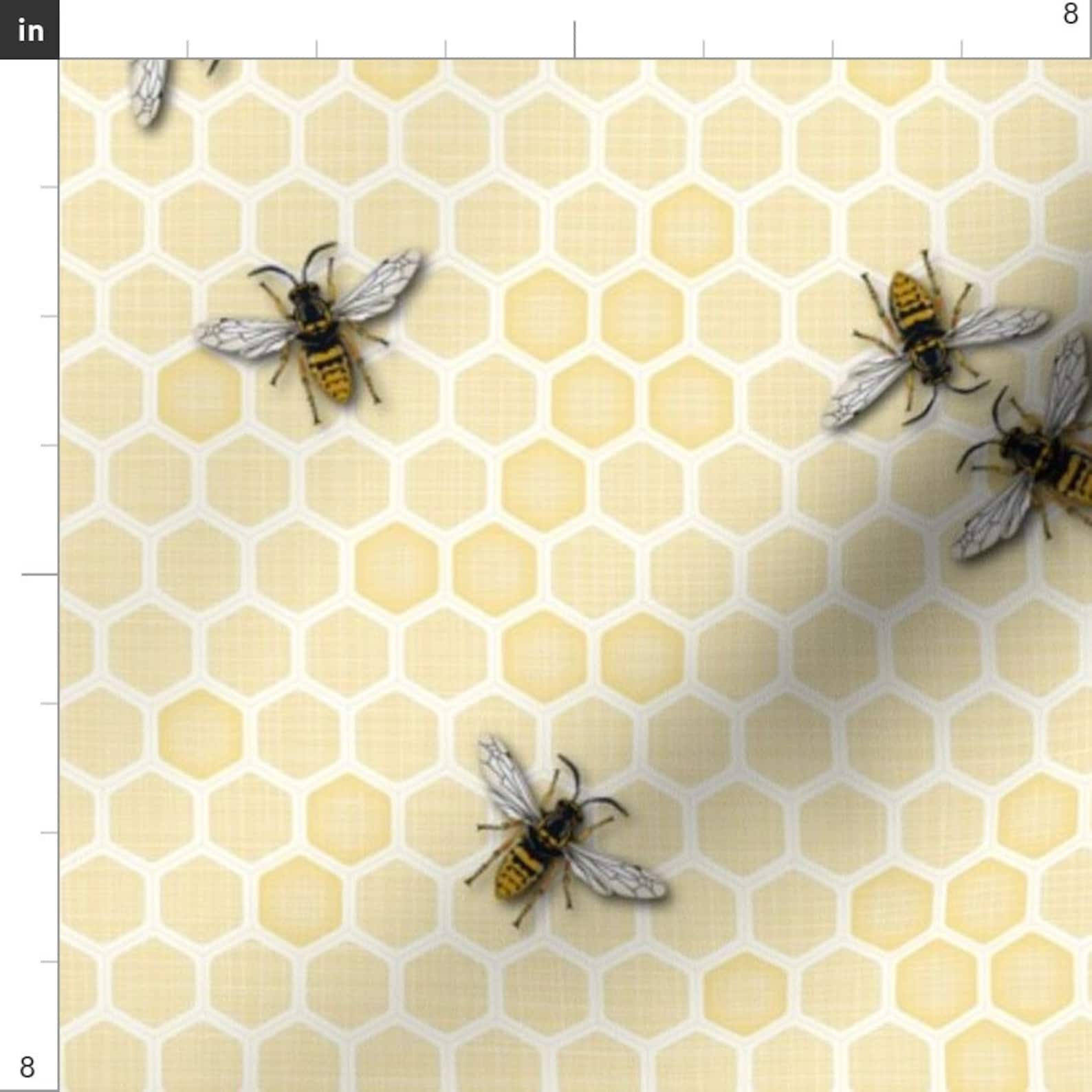 Honeybee Fabric Honey A Bee Farm by Juliesfabrics Summer | Etsy