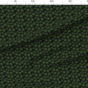 Cannabis Fabric Cannabis by Leicorredor Green Black Pot 420 Weed ...