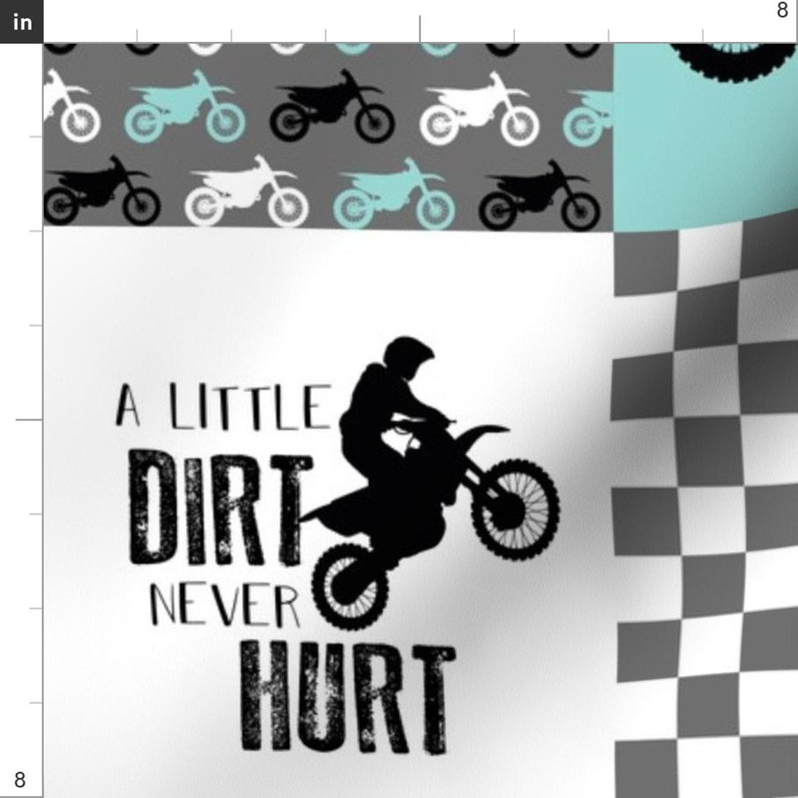 Motorcycle Cheater Quilt Fabric Motocross Wholecloth Cheater - Etsy