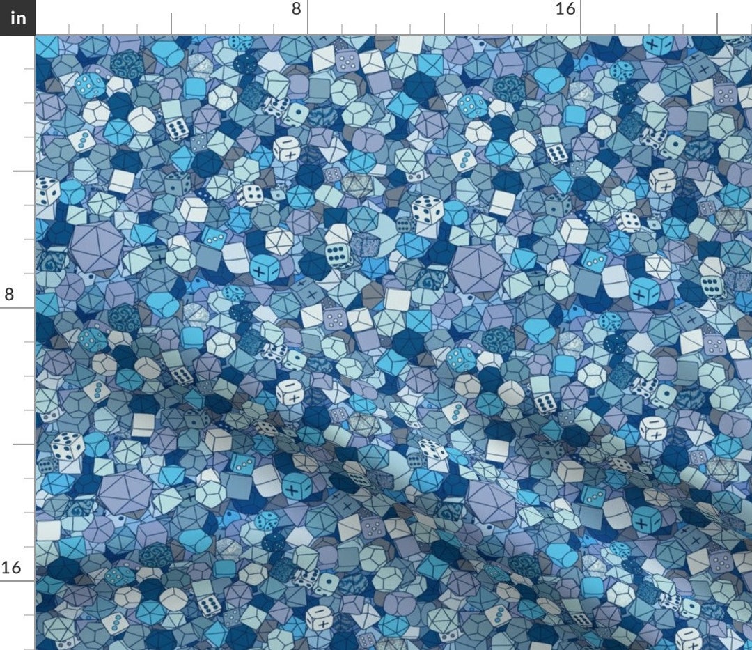 Dice Fabric Dice Galore Ice by Pi-ratical Dice Board Games Blue ...