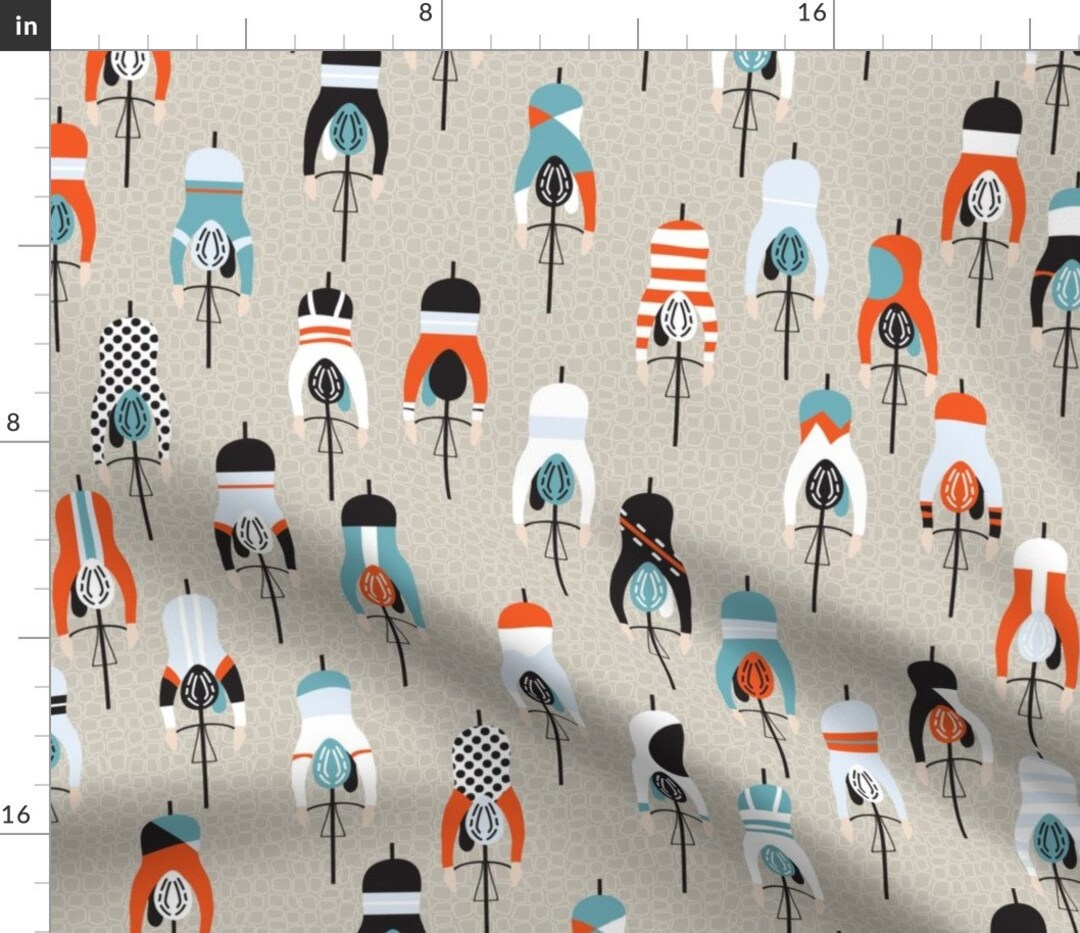 Cycling Race Fabric Le Tour by Booboo Collective Cycling Racing Bicycle ...