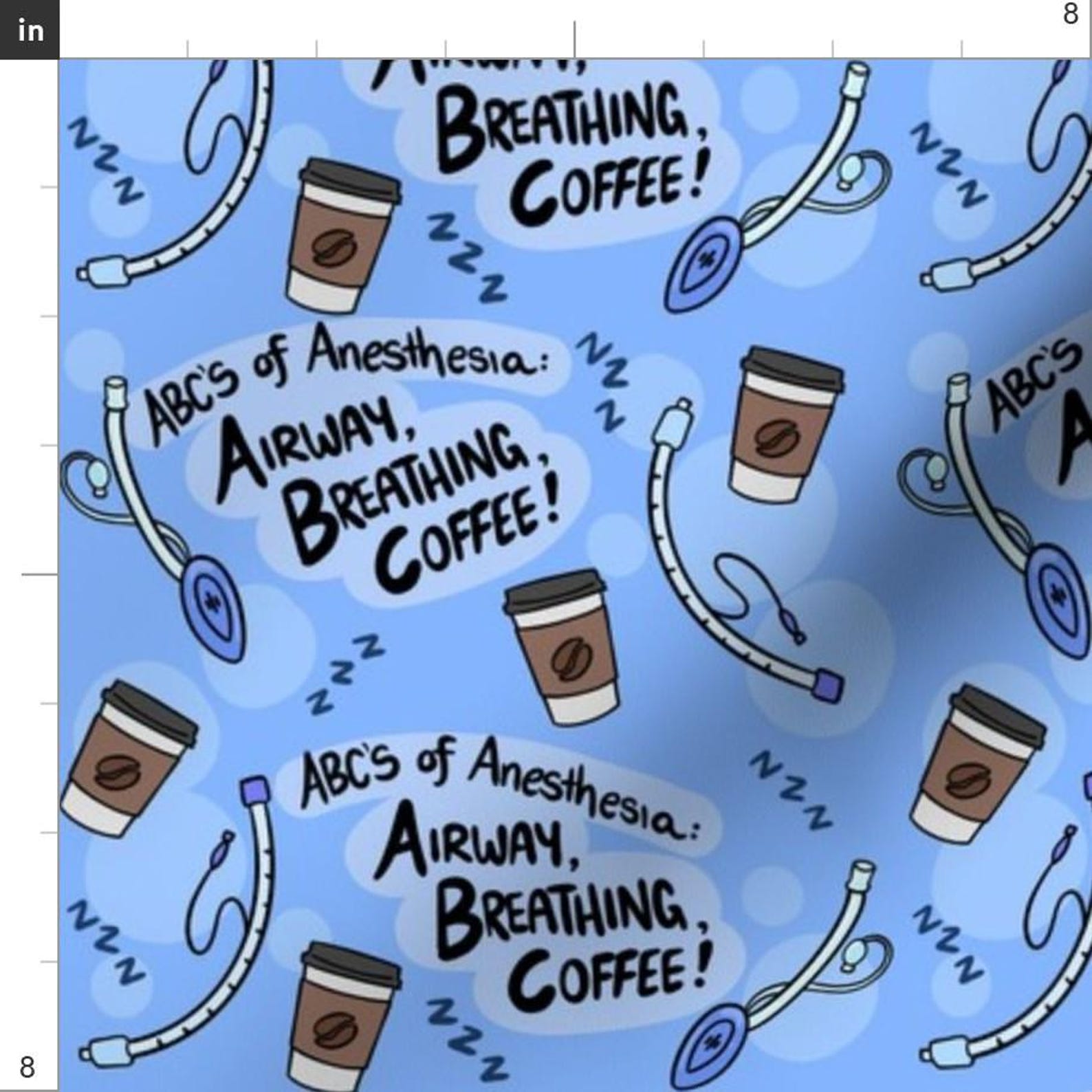Scrub Fabric - Abcs of Anesthesia by Ladybugsurgery - Surgery Surgeon ...