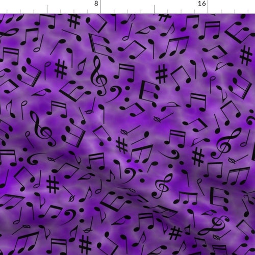 Song Fabric Music Notes Blue by Themadcraftduckie Song - Etsy