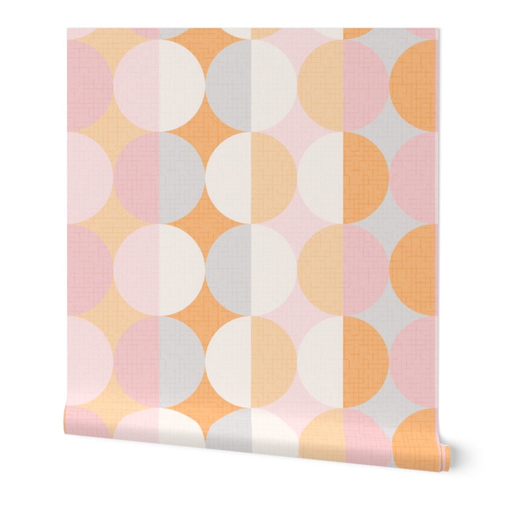 Mid Mod Wallpaper Creative Dreams by Pippa Shaw Pink | Etsy