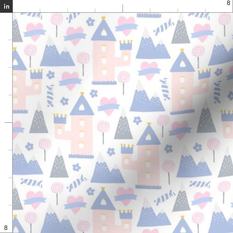 Princess Fabric Princess Fairy Land Castle Magical by Julia - Etsy