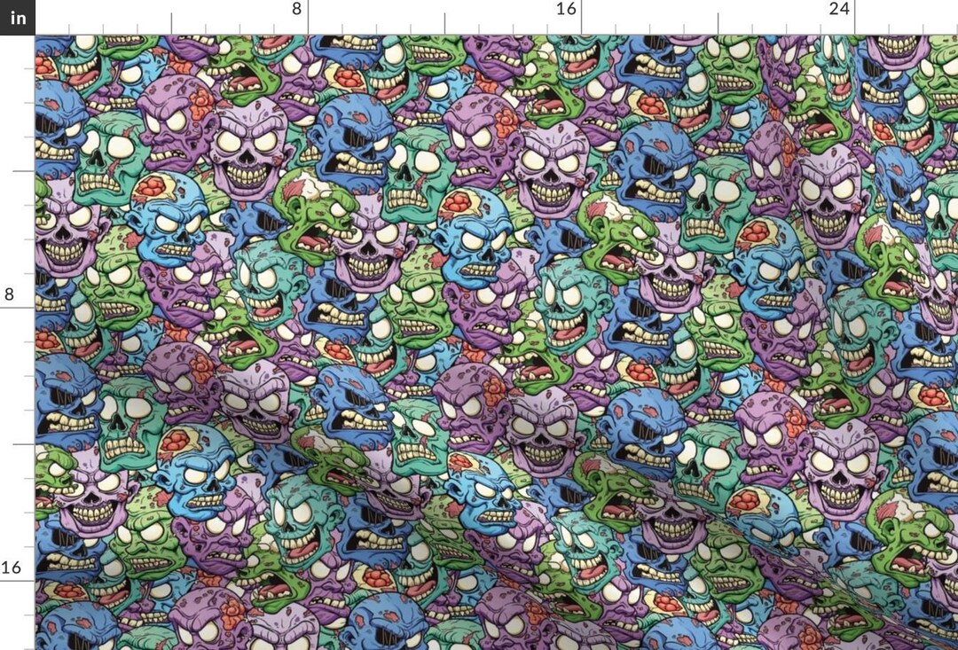 Zombie Fabric - Regular Braaaiiiinnsssss by Sandityche - Zombie Undead ...