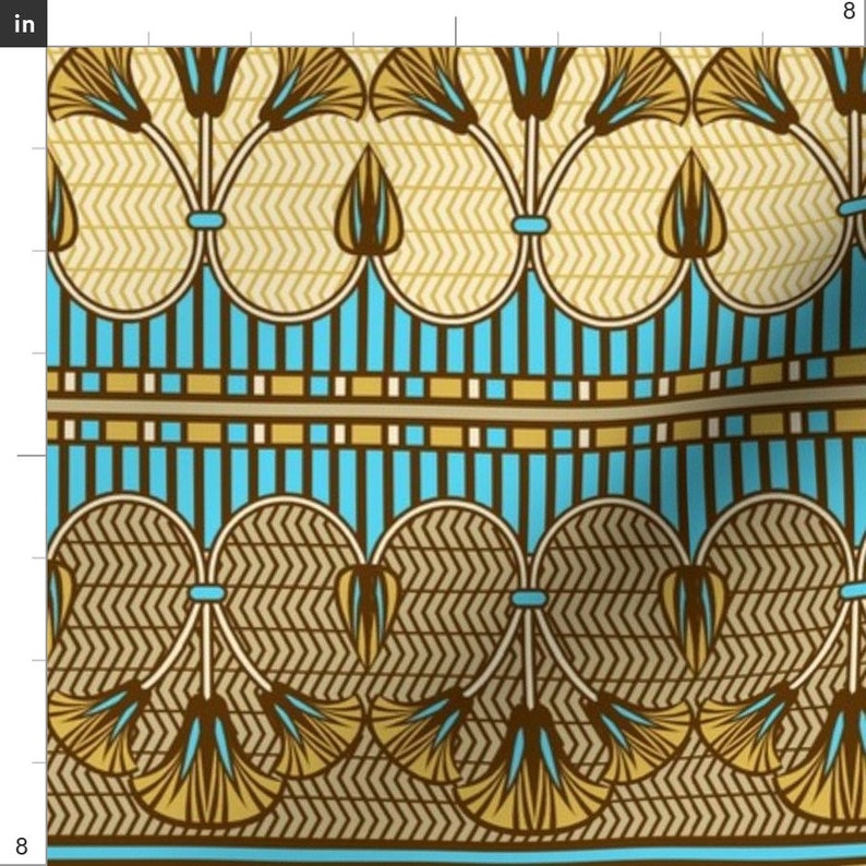 Egypt Fabric Egyptian Ornate Lily Border By Cjldesigns | Etsy