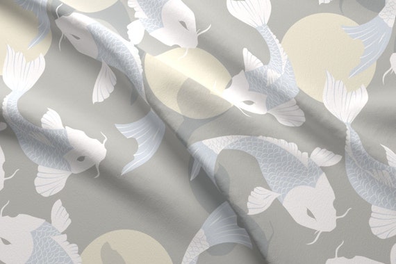 Carp Koi Fish Fabric Koi Fish Pattern 004 By Bluelela Carp | Etsy
