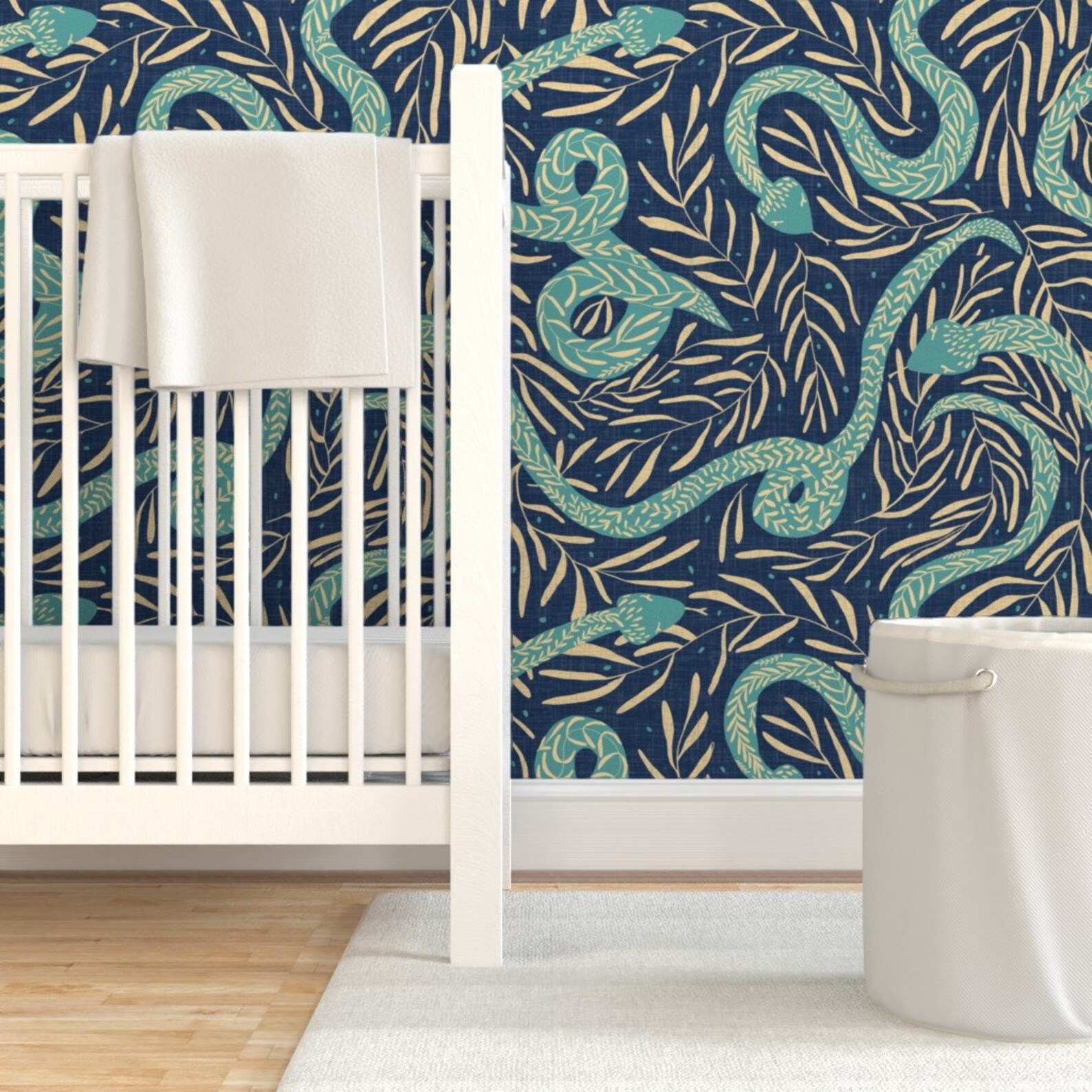 Snakes Wallpaper Snake Study by Scarlette Soleil Blue - Etsy