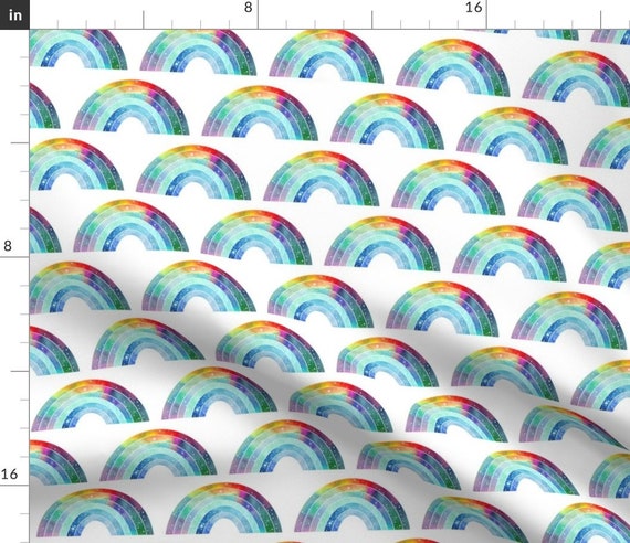 Space Rainbow Fabric Space Rainbow Rows by Emmaallardsmith | Etsy