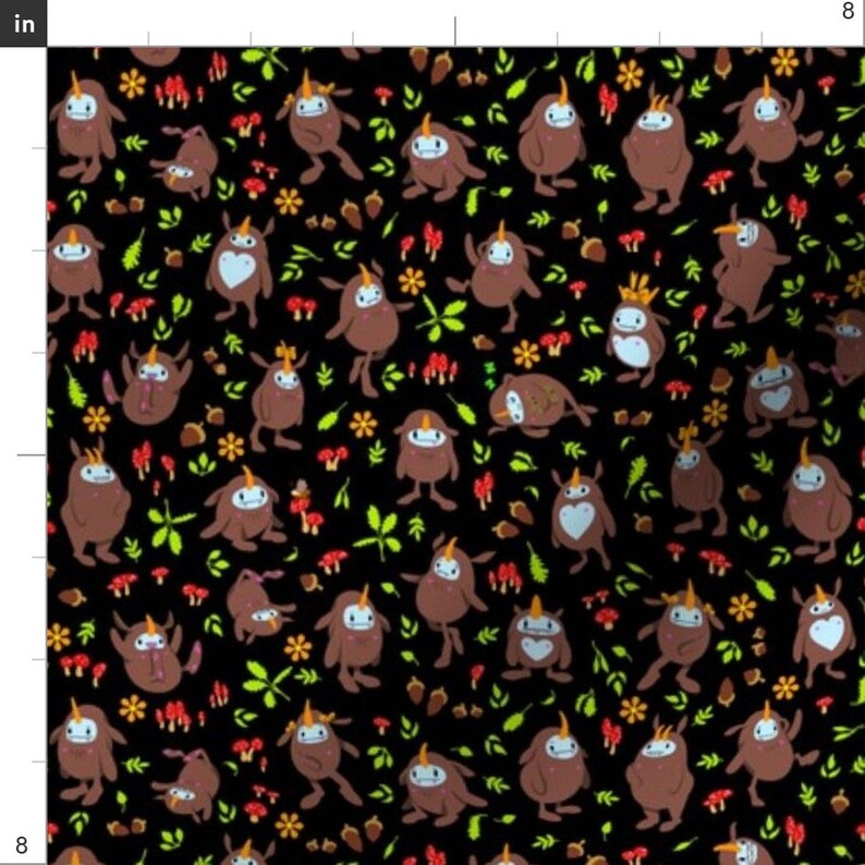 Yeti Fabric Fall Yeti by Jadegordon Yeti Woodland Monster - Etsy