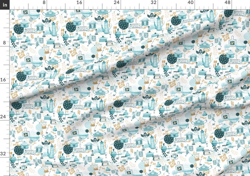 Homemade Pasta Fabric Kitchen Fabric Pasta Made With Love By | Etsy