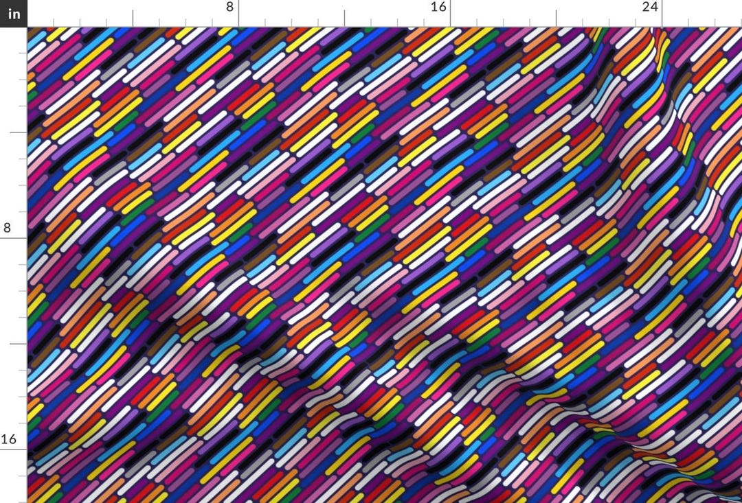 Lgbtqia Fabric - Pride Stripes Diagonal by Emerysmithstudio - Pride ...