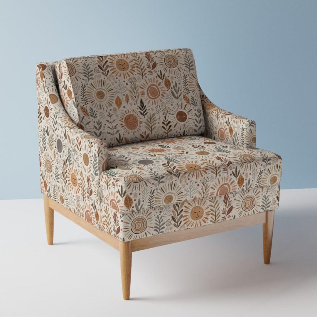 Boho Winter Sun Upholstery Fabric- Winter Solstice by The_mirwo_forest ...