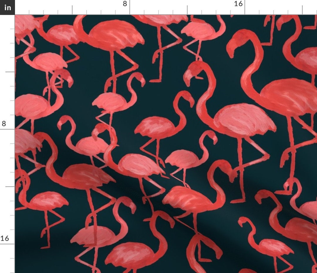 Vintage Flamingo Fabric Wherever You Go Flamingo by Theprimefloridian ...
